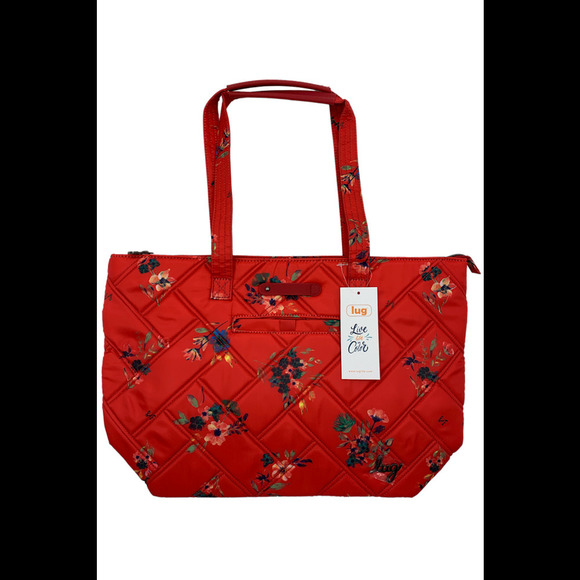 lug | Bags | Lug Medium Tote With Trolley Sleeve Skyliner Bouquet Red ...
